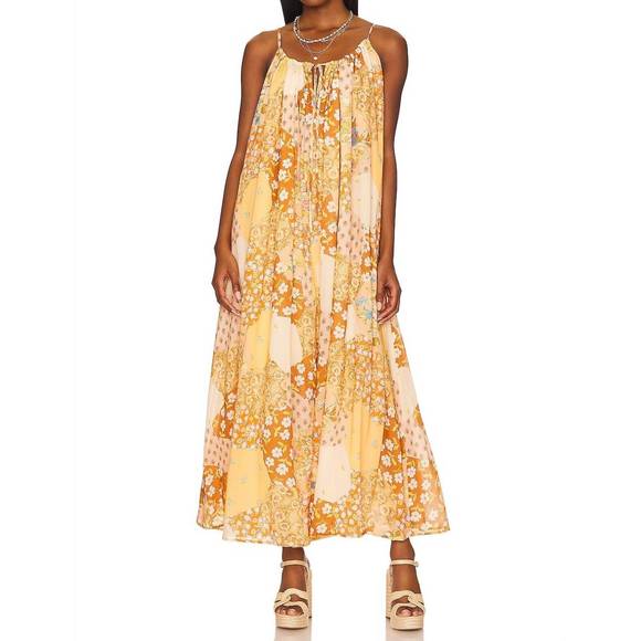 Spell | Dresses | New Spell Freda Strappy Maxi Dress In Amber | Poshmark